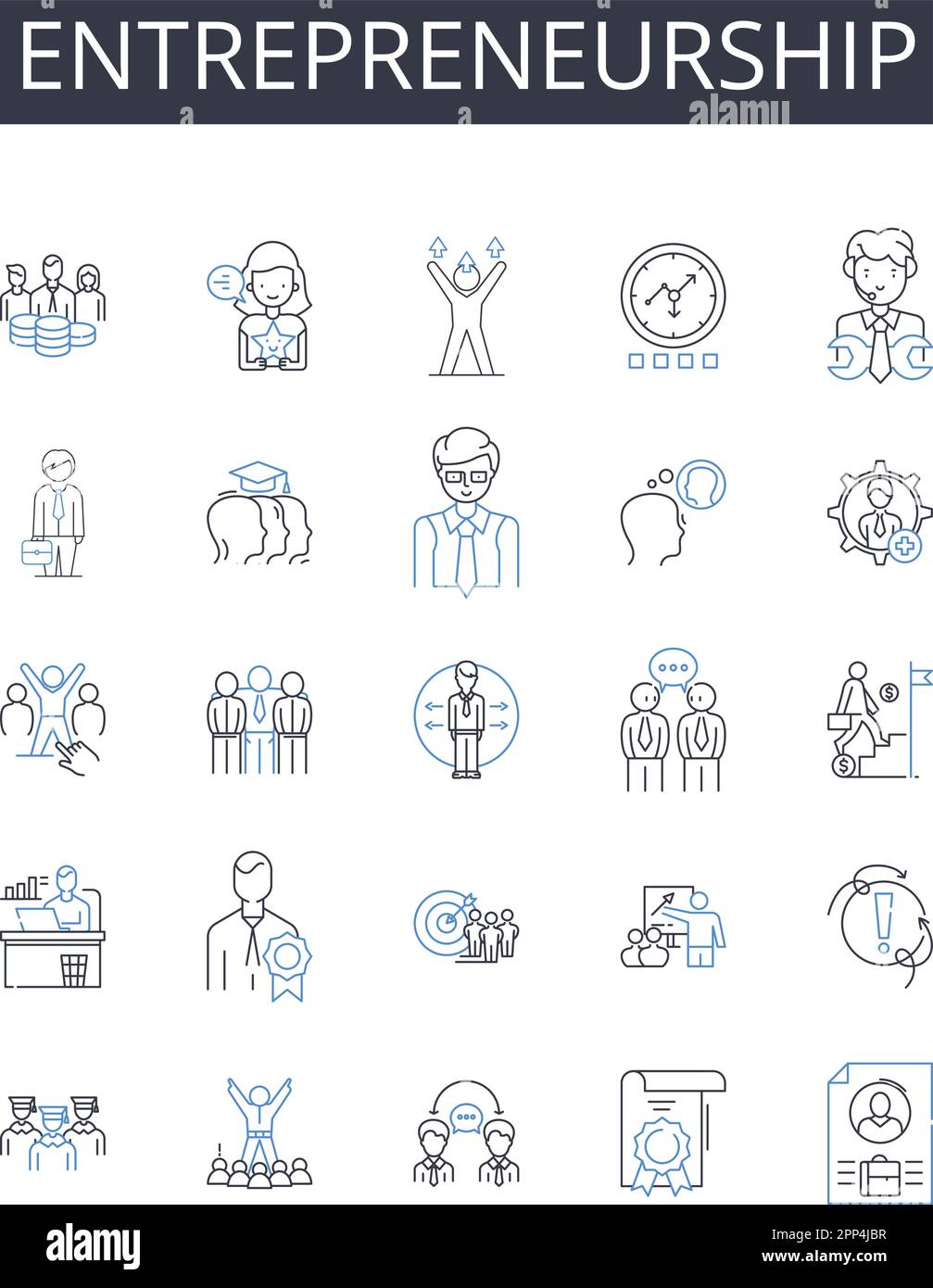 Entrepreneurship line icons collection. Creativity, Innovation ...
