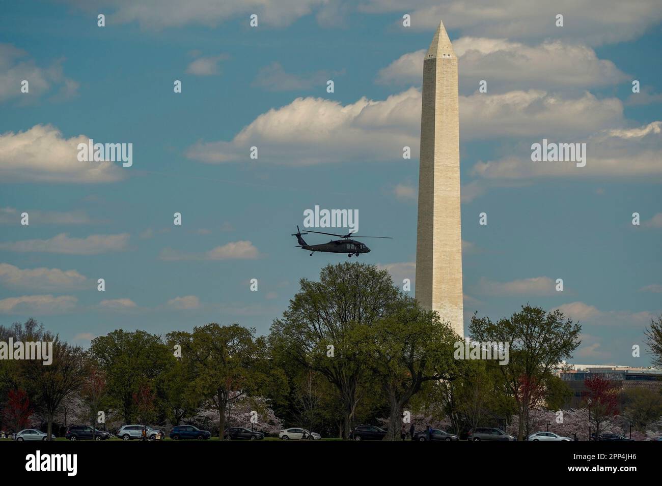 helicopter flying near the george washington monument view from a ...