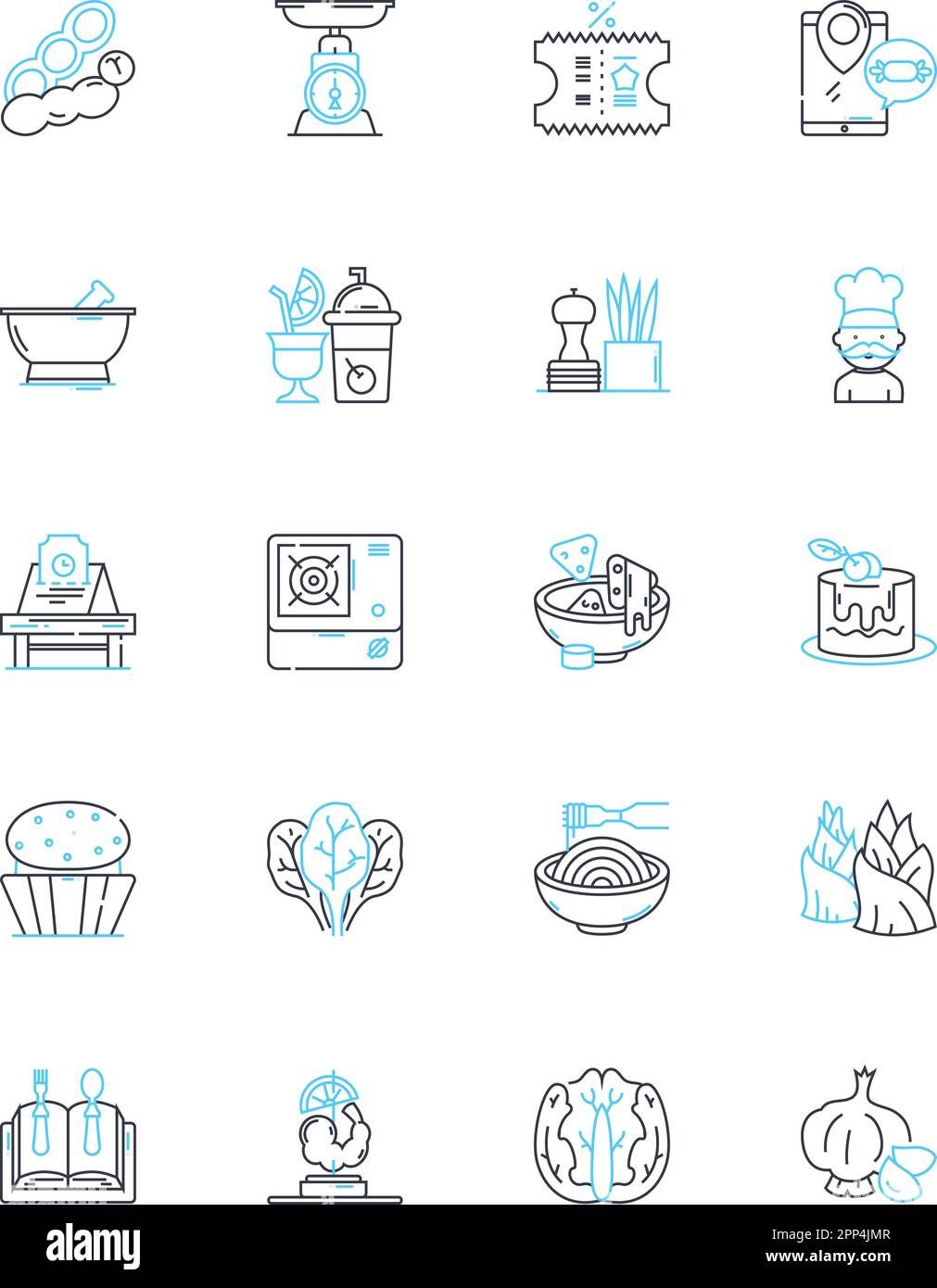 Dining services linear icons set. Hospitality, Cuisine, Catering, Menus, Presentation, Fine ...