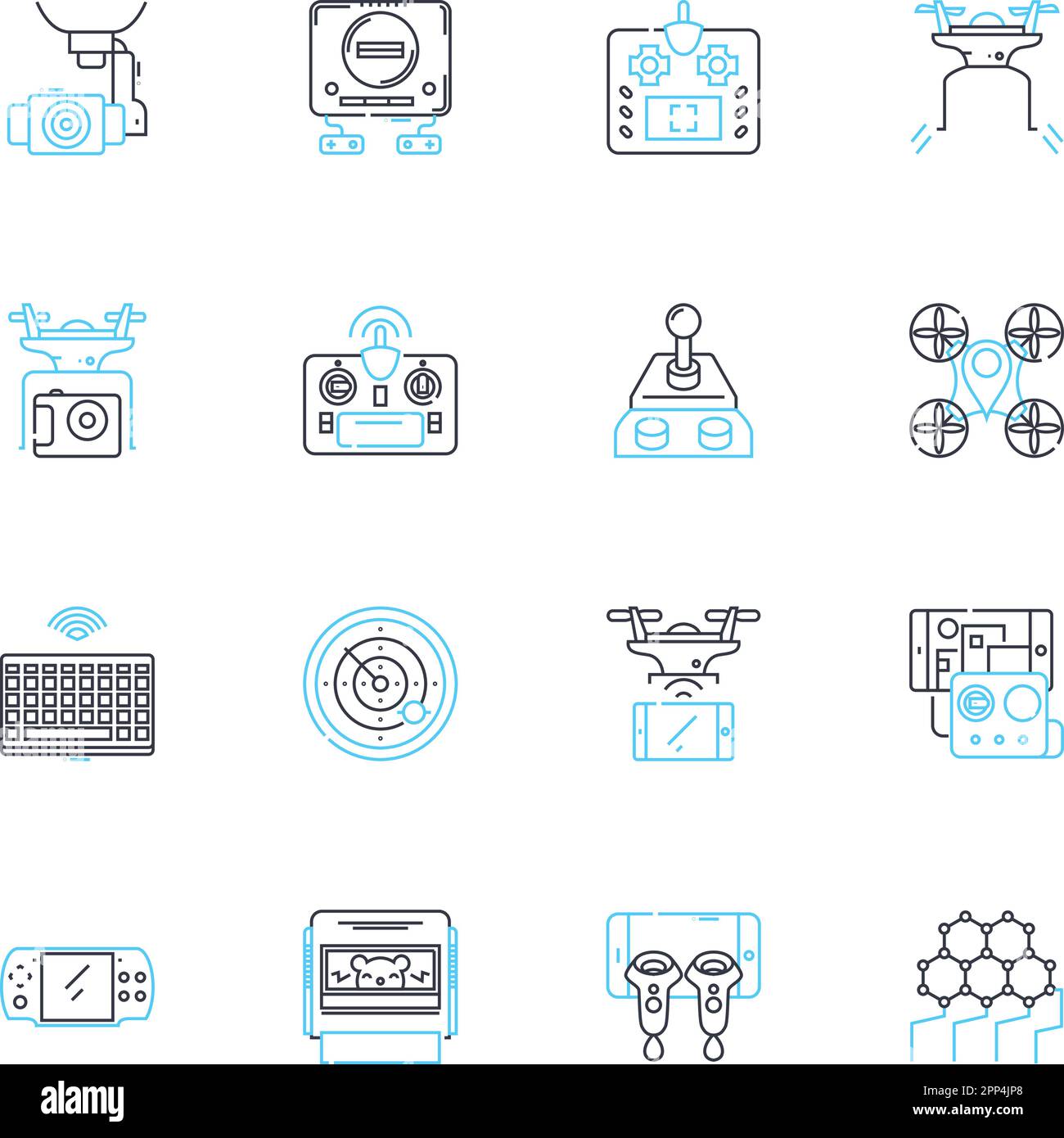 Augmented reality linear icons set. Hologram, Virtual, Overlay ... Augmented reality linear icons set. Hologram, Virtual, Overlay ...