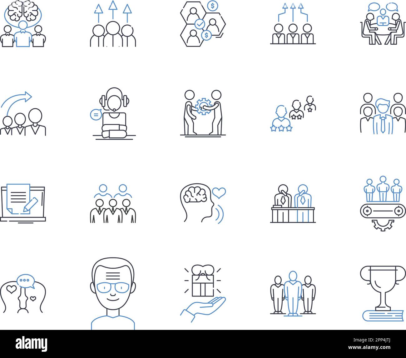 Business Development line icons collection. Growth, Strategy, Nerking ...