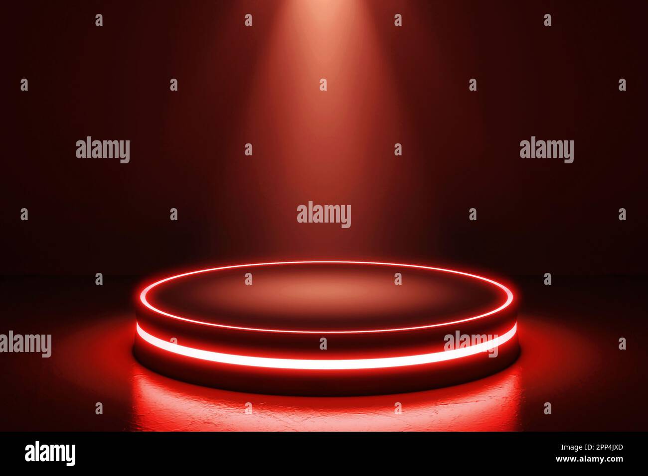 Sci Fi Futuristic Podium. Futuristic Stage neon. 3D rendering Stock ...