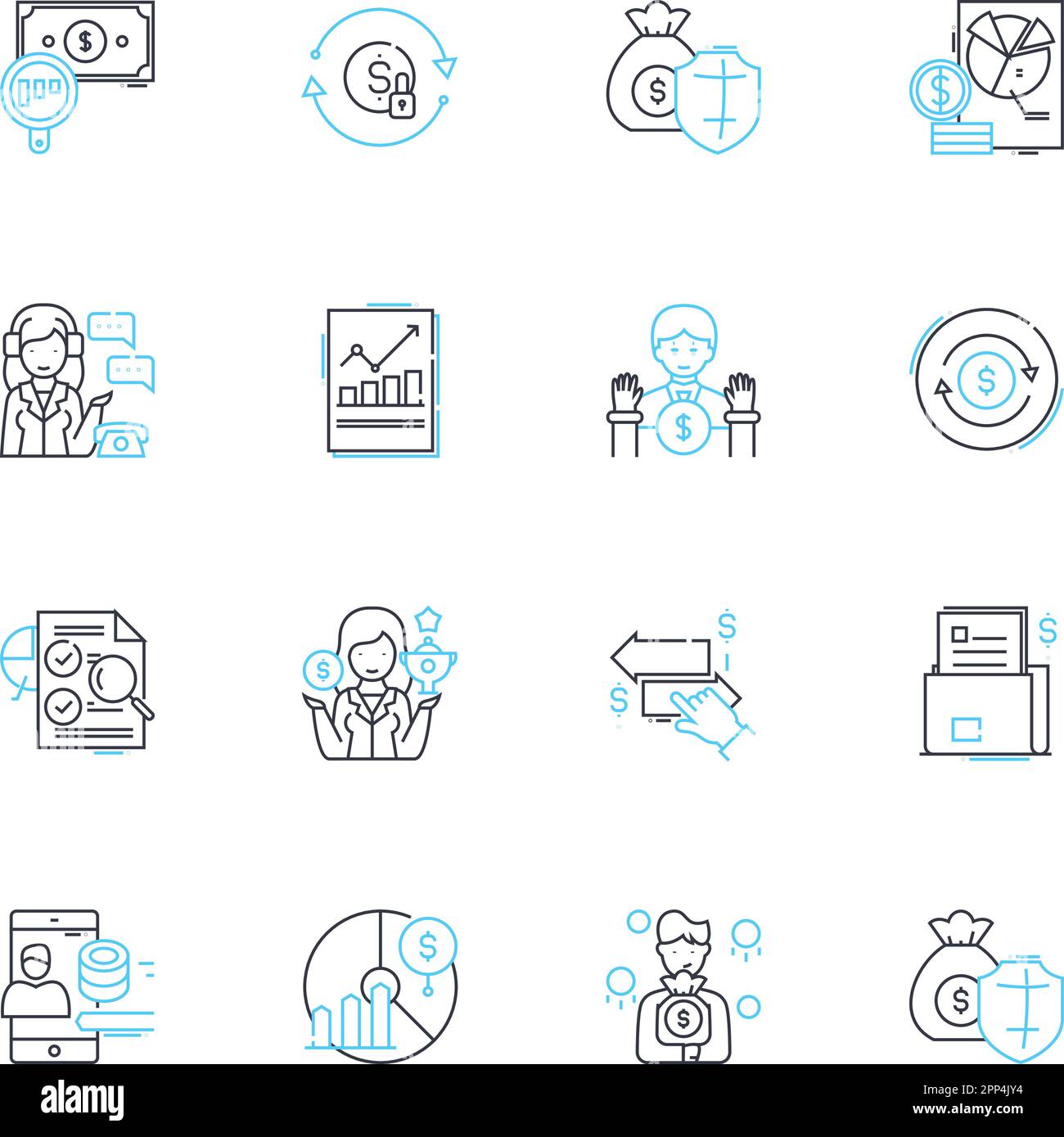 Marketing development linear icons set. Segmentation, Positioning ... Marketing development linear icons set. Segmentation, Positioning ...