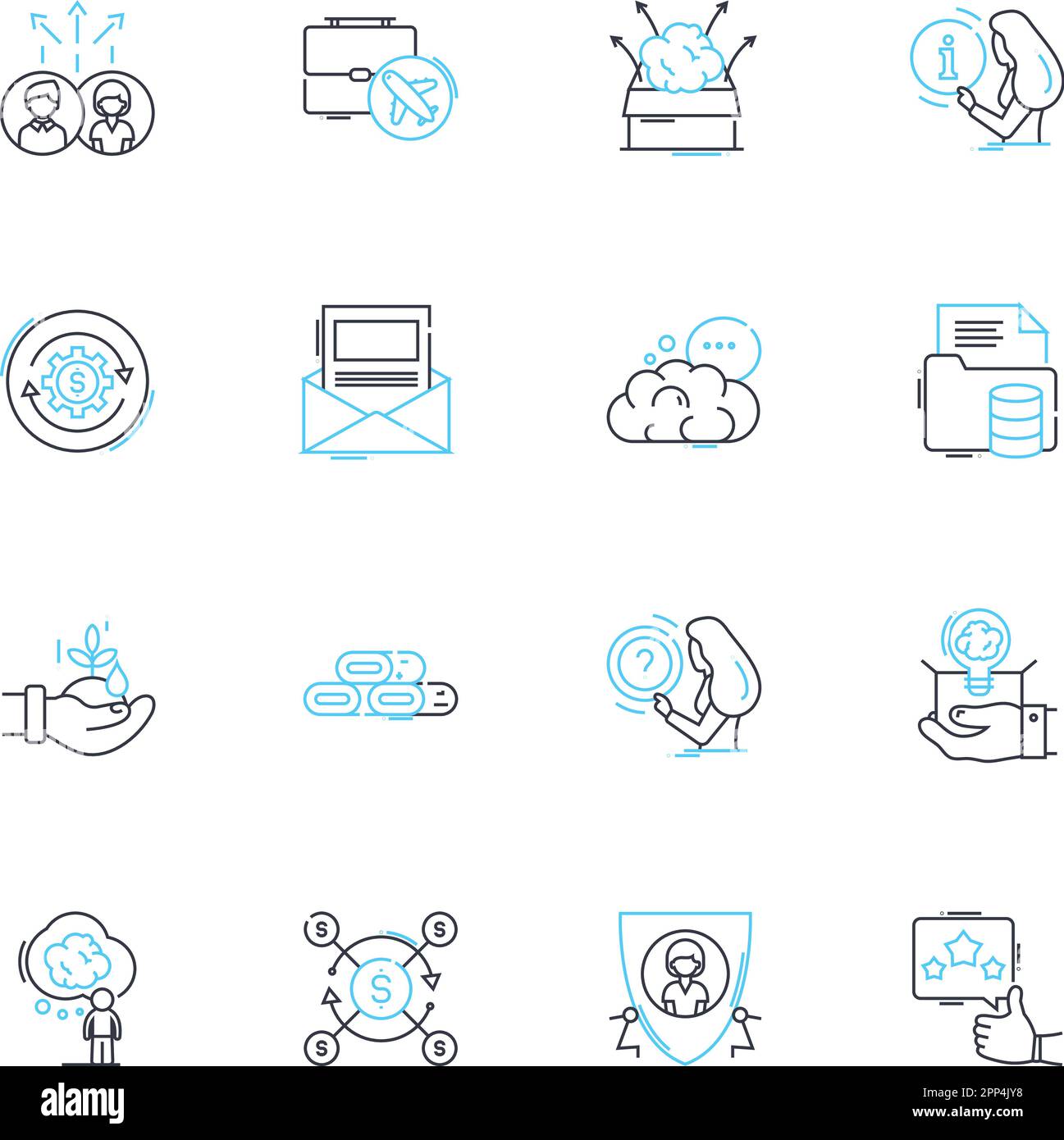 Risk Management linear icons set. Probability, Exposure, Contingency ... Risk Management linear icons set. Probability, Exposure, Contingency ...