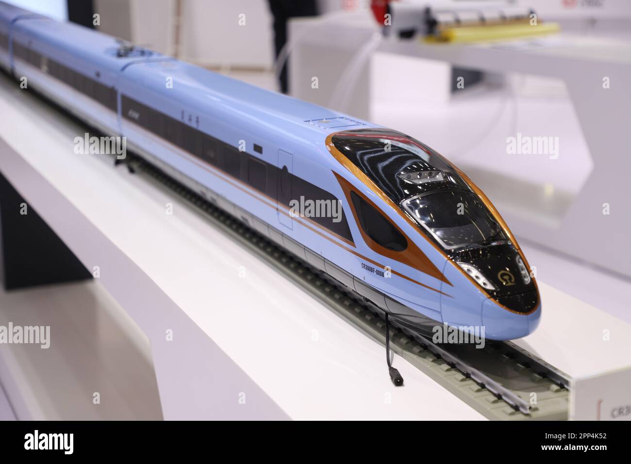 XI'AN, CHINA - APRIL 22, 2023 - Photo taken on April 20, 2023 shows a model of the China Railway ...