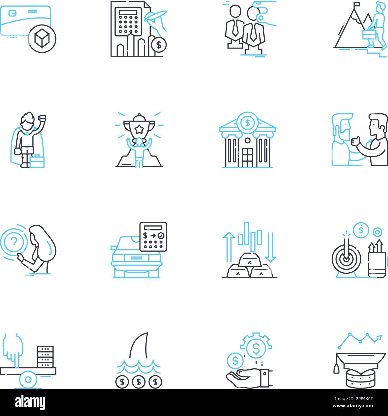 Digital enterprise linear icons set. Innovation, Transformation, Disruption, Agility, Automation ...