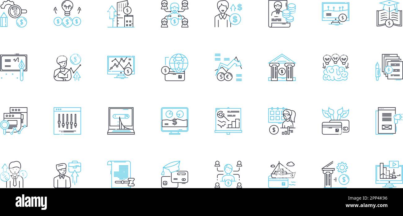 Asset Control Linear Icons Set Inventory Management Tracking Optimization Utilization