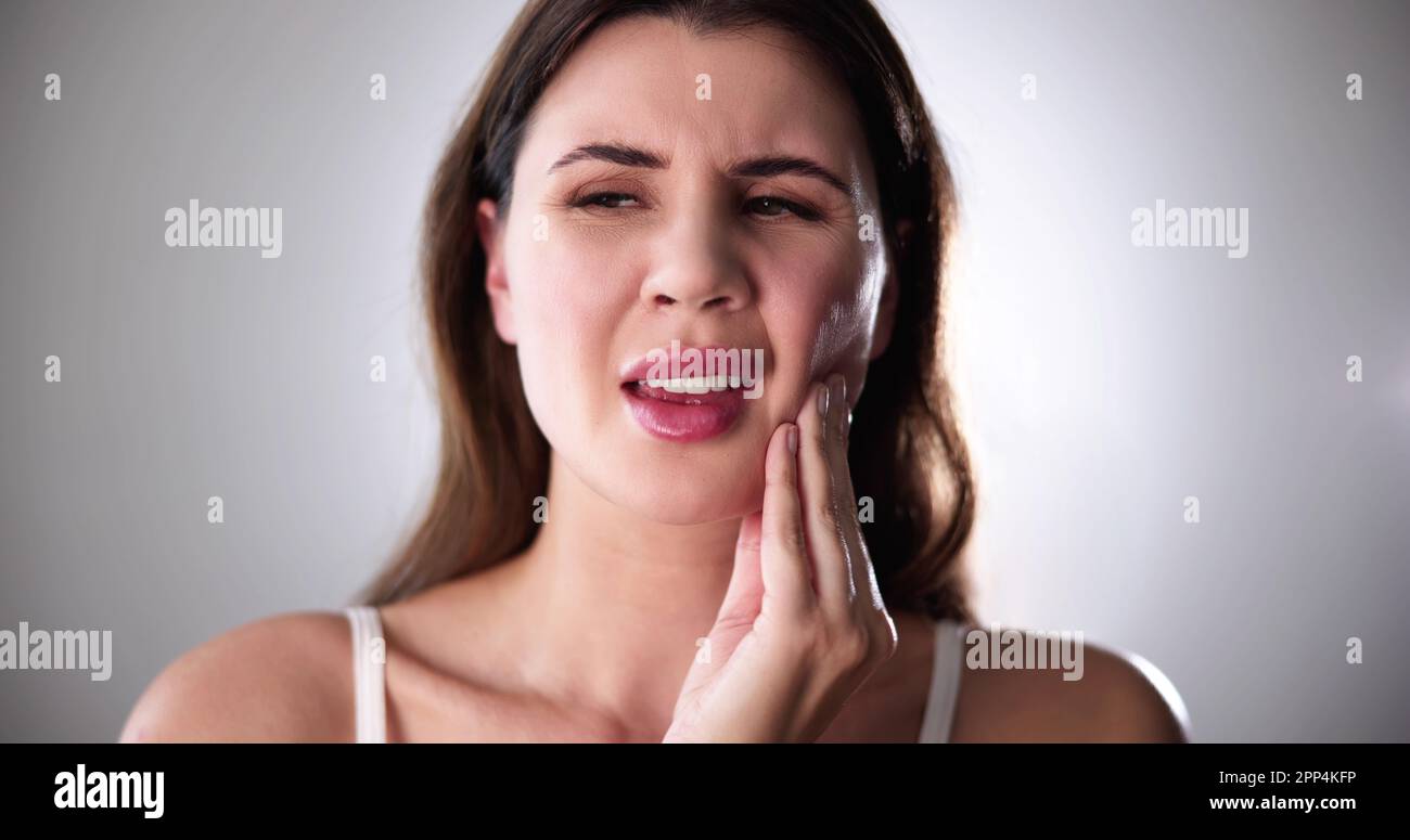 Sore Tooth And Decay. Woman Dental Health. Teeth And Mouth Stock Photo ...