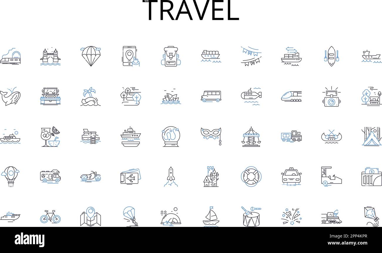 Travel line icons collection. Leadership, Creativity, Vision, Strategy ...