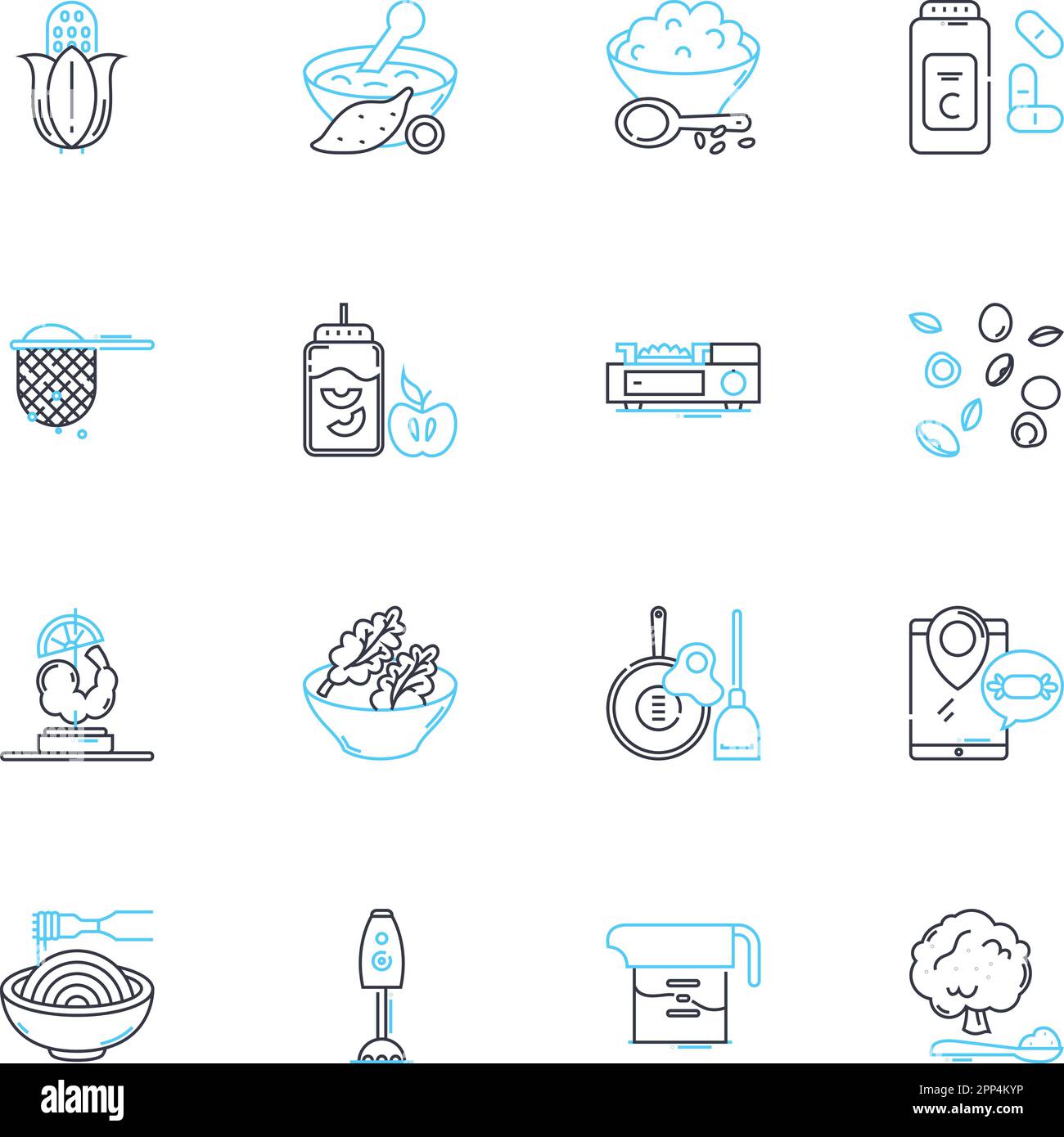 Culinary arts linear icons set. Gastronomy, Cuisine, Appetizer, Entree ...