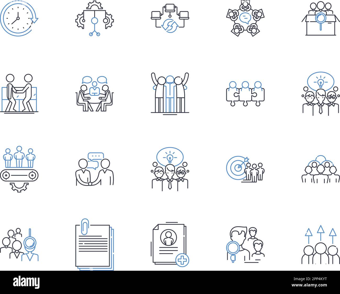 Board session line icons collection. Planning, Strategy, Analysis ...