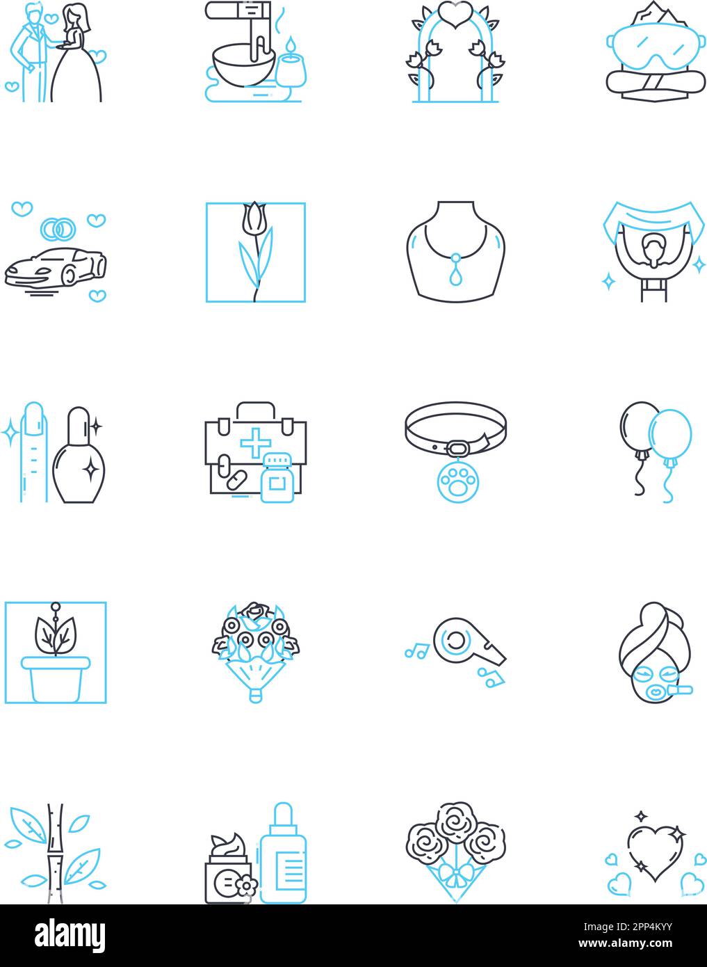 Aid linear icons set. Assistance, Relief, Support, Compassion ...