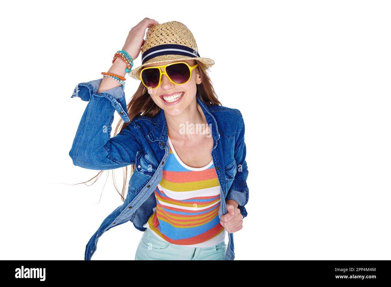 Lifes too short to wear boring clothes. Studio shot of a young woman ...