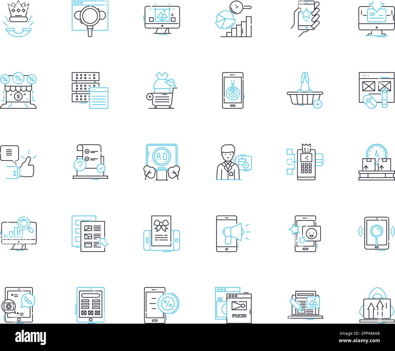 Visual message linear icons set. Graphical, Imagery, Communication ...