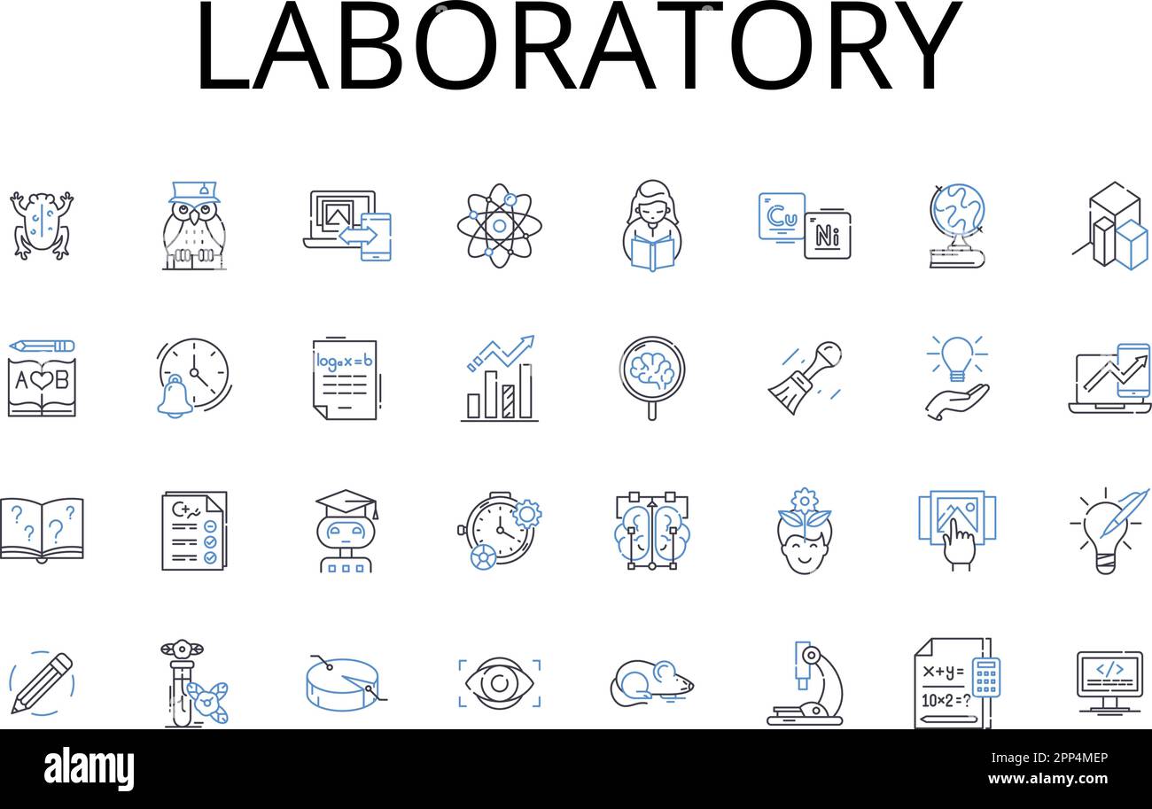 Laboratory line icons collection. Workshop, Studio, Classroom, Office ...