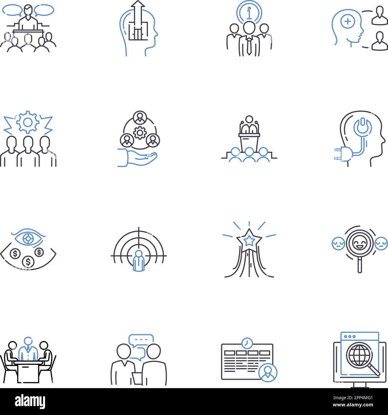 Collective synergy line icons collection. Collaboration, Teamwork ...