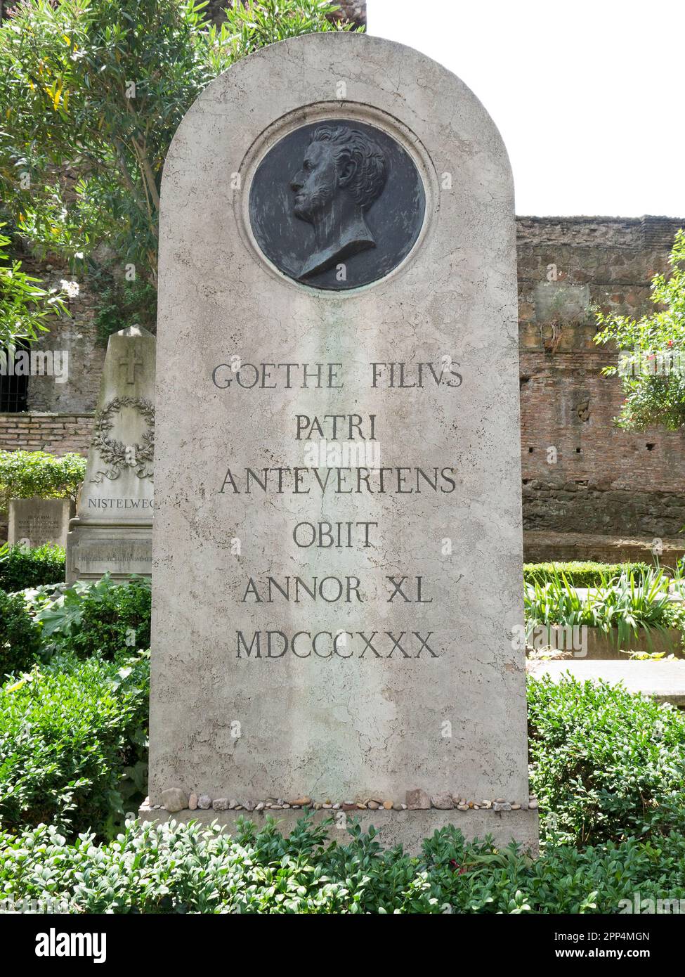 Tomb of Julius August Walther von Goethe (1789 - 1830), son of Johann ...