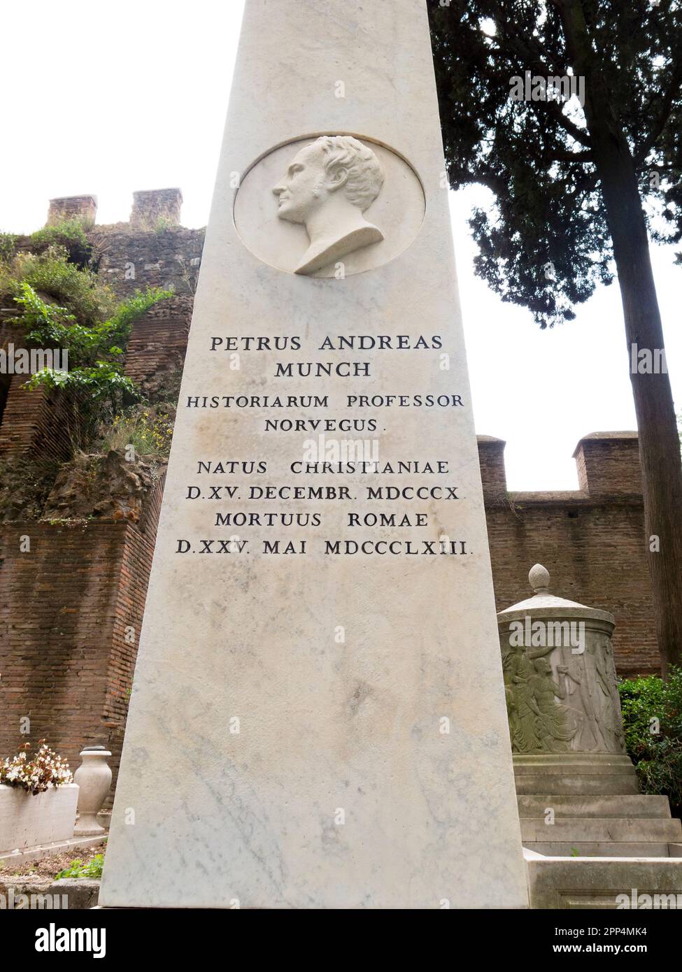Tomb of the norwegian historian Peter Andreas Munch (1810 - 1863), uncle of Edvard Munch, Non ...