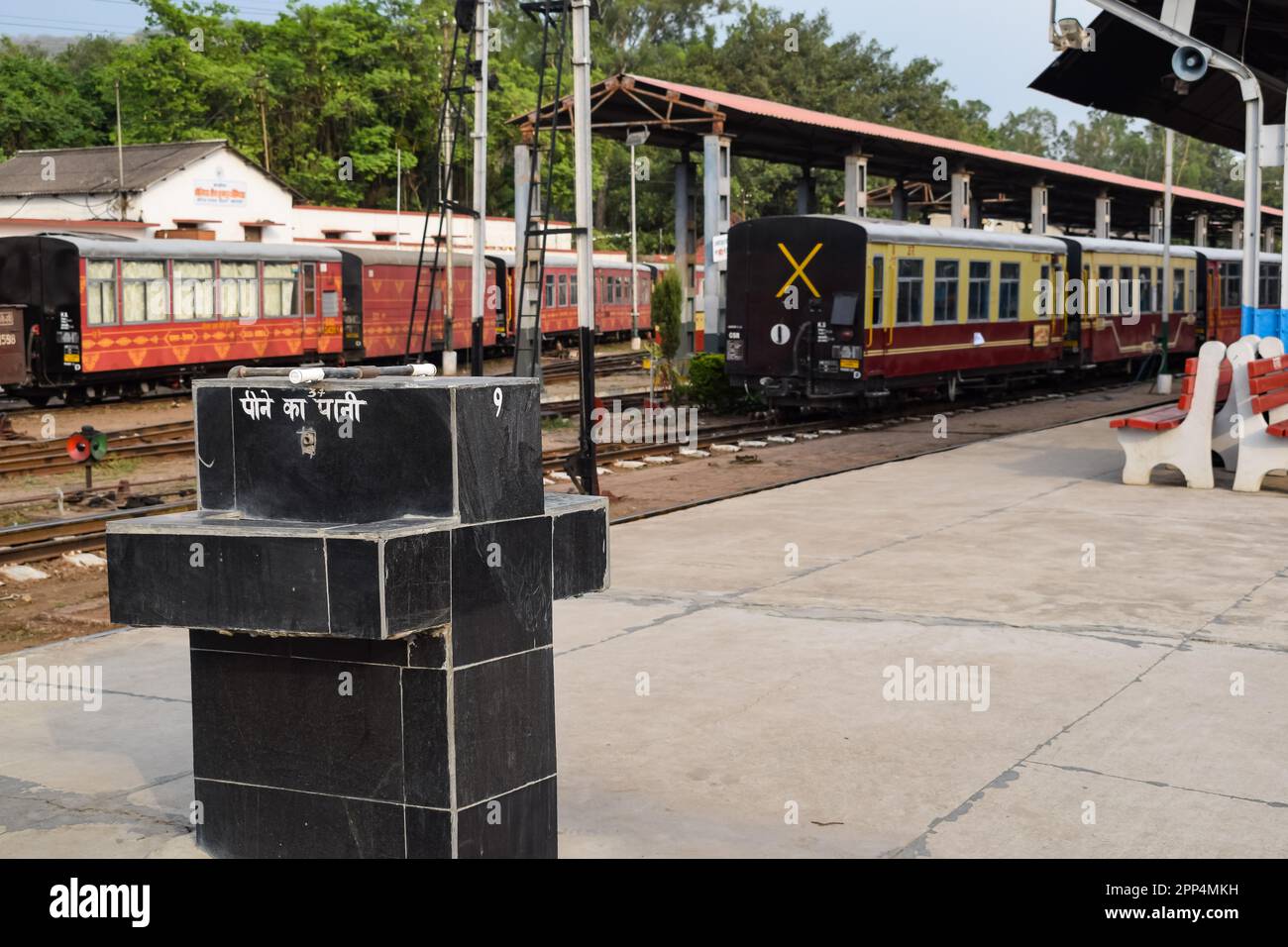 View of Toy train Railway Tracks from the middle during daytime near ...