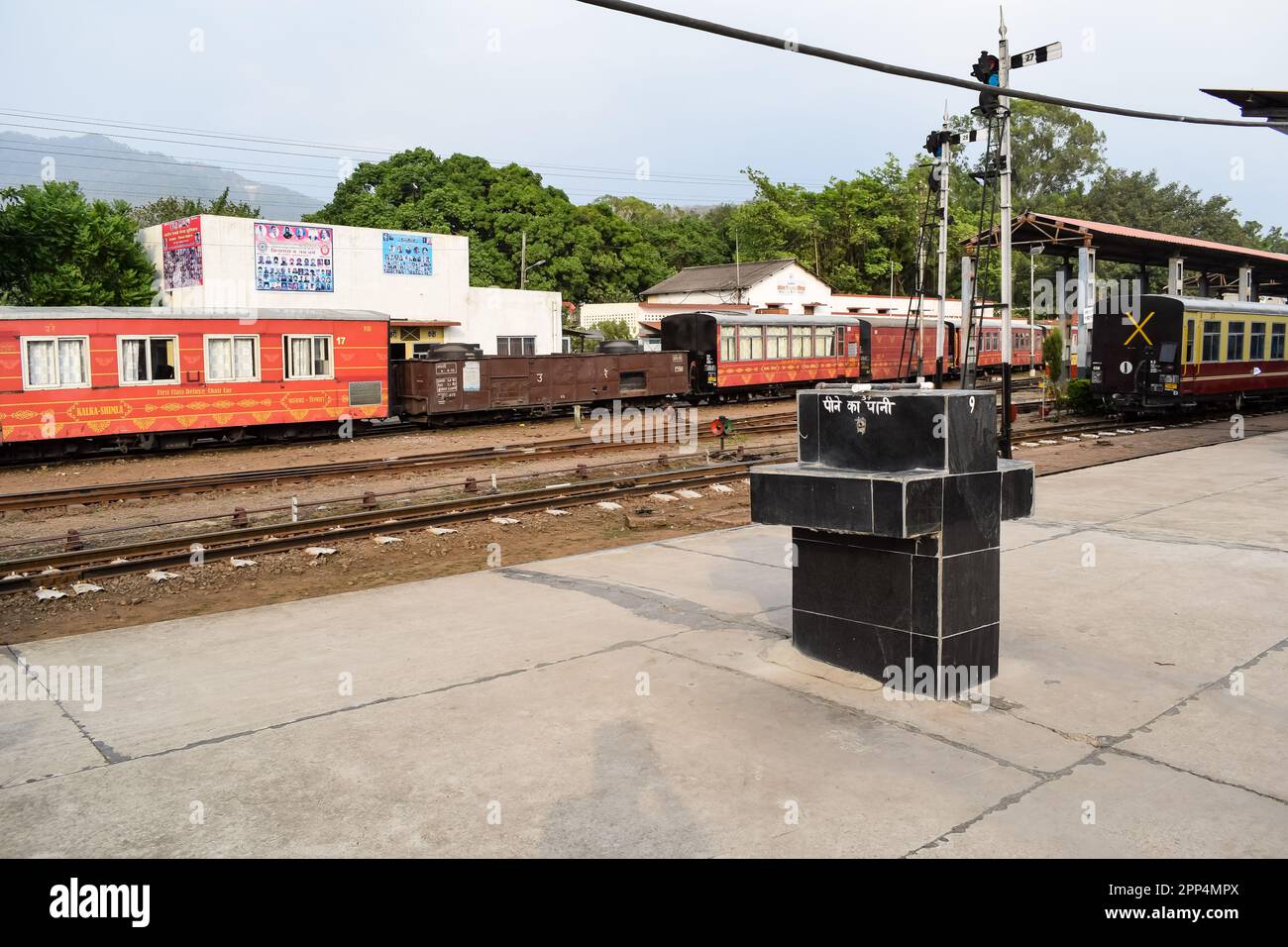 View of Toy train Railway Tracks from the middle during daytime near ...