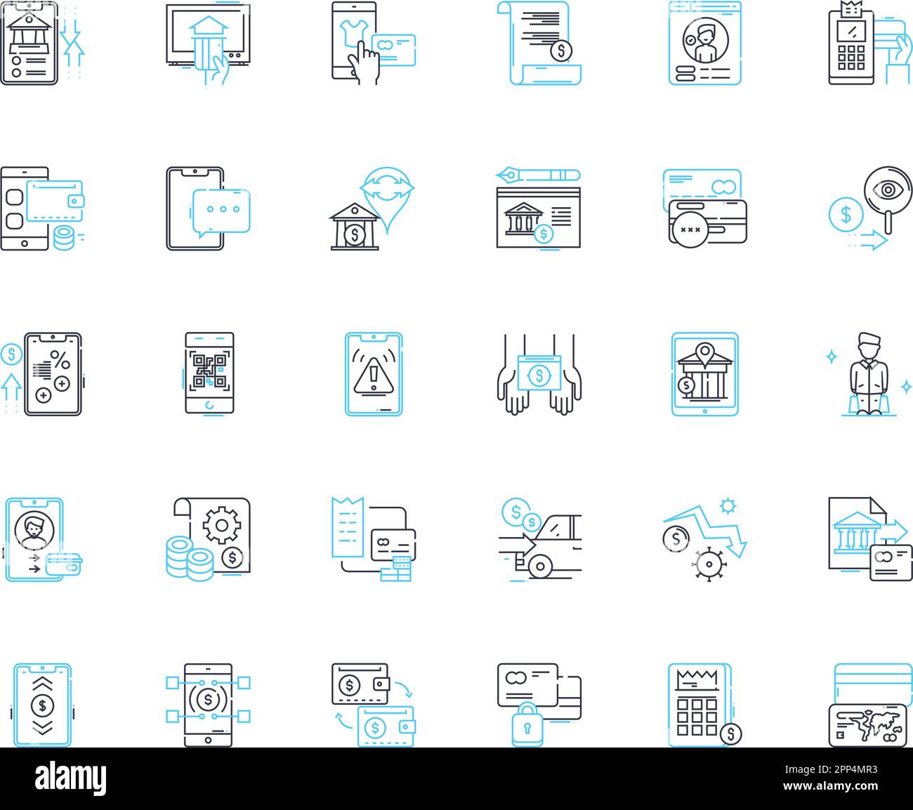 Service positioning linear icons set. Differentiation, Quality ...