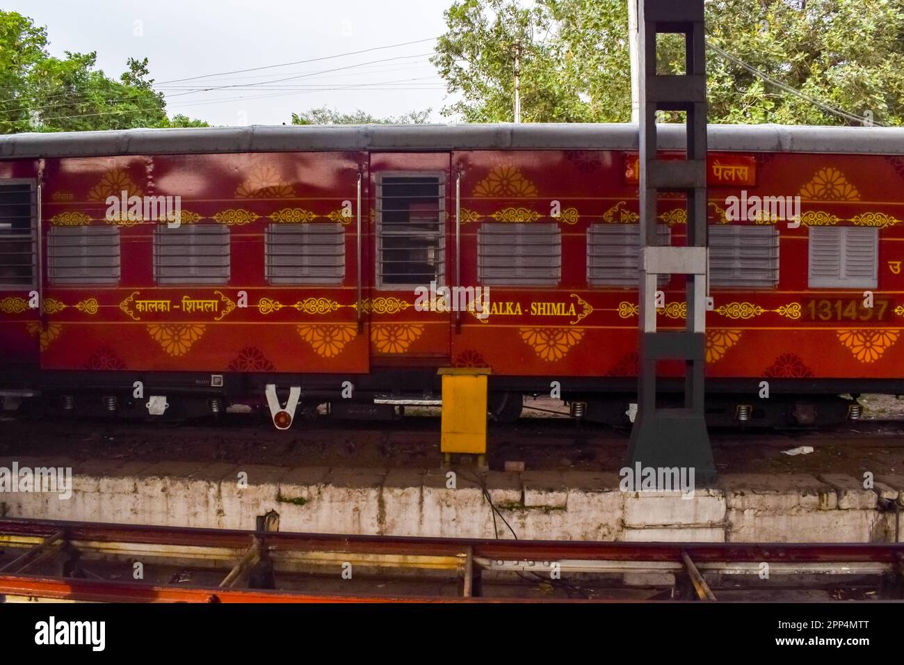 View of Toy train Railway Tracks from the middle during daytime near ...