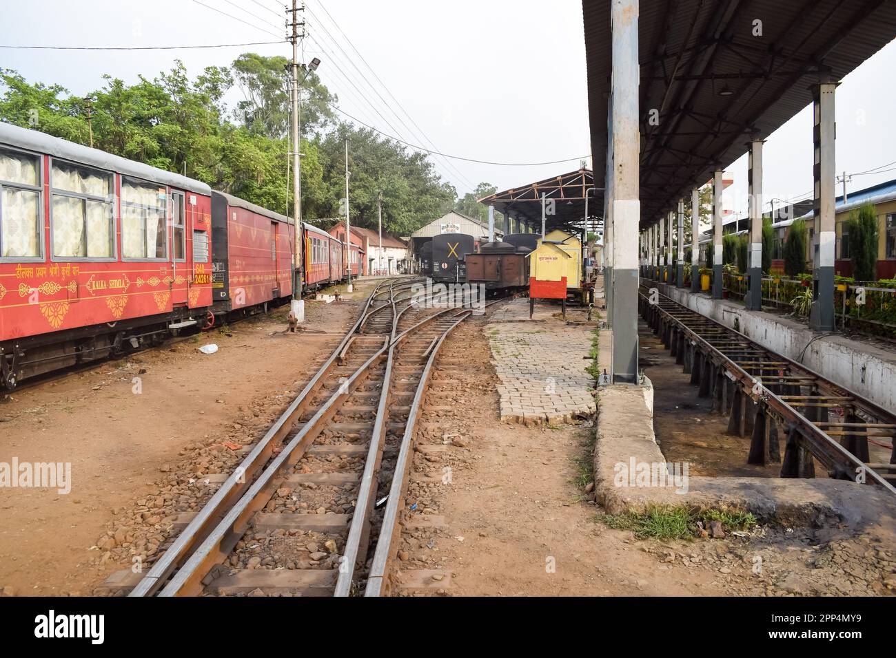 View of Toy train Railway Tracks from the middle during daytime near ...