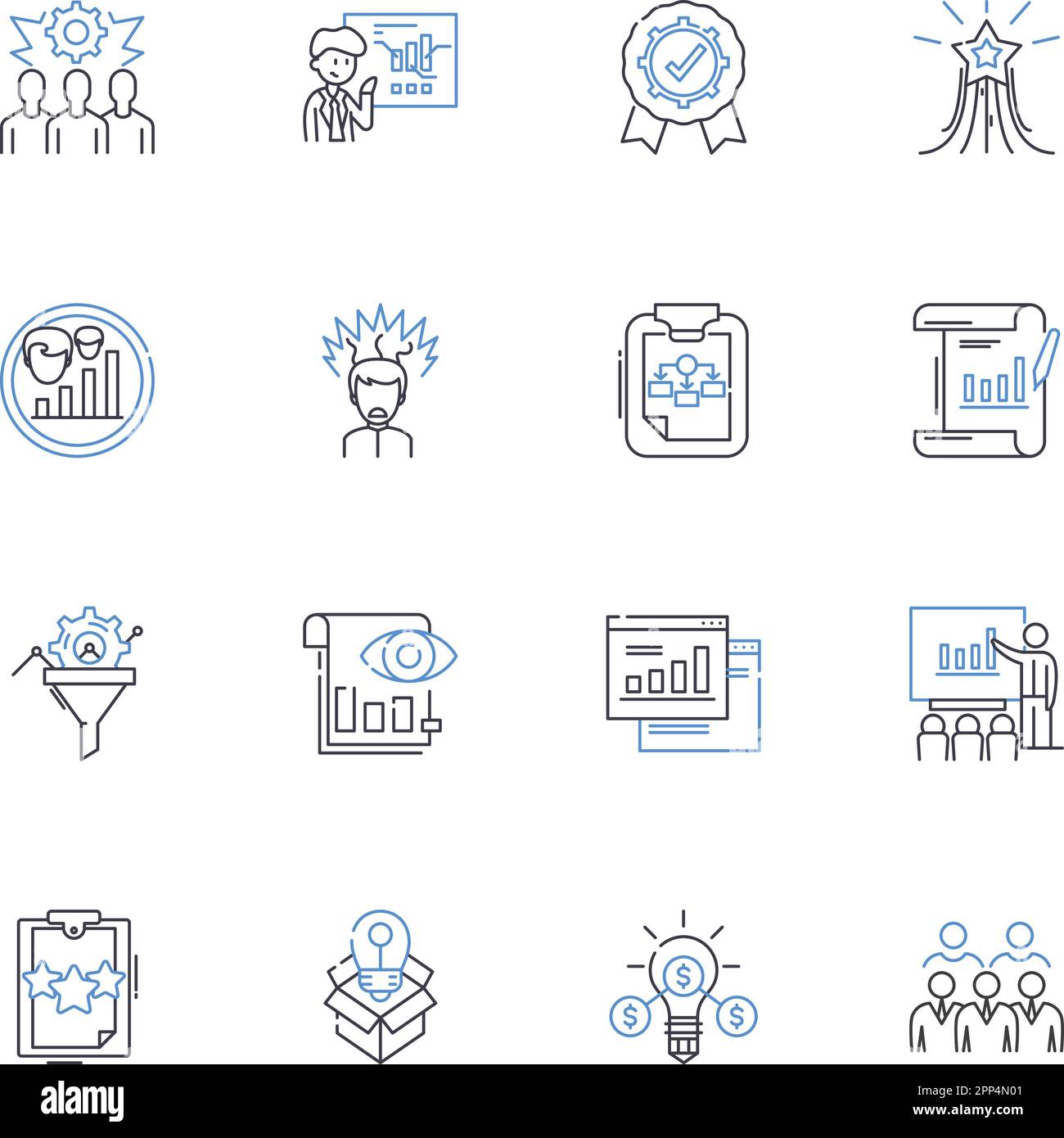 Way forward line icons collection. Progress, Vision, Direction ...