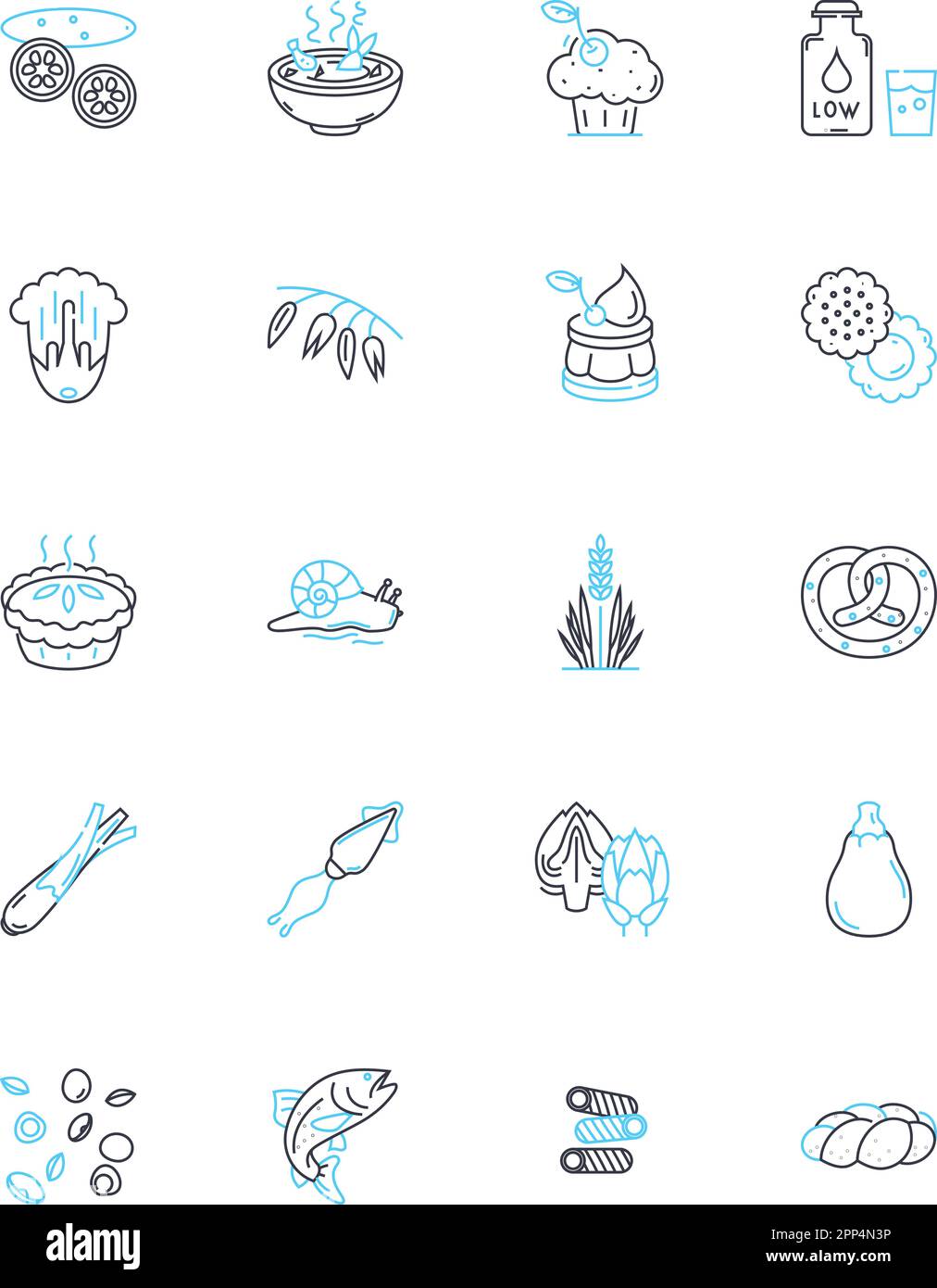 Dining industry linear icons set. Restaurants, Cuisine, Food ...