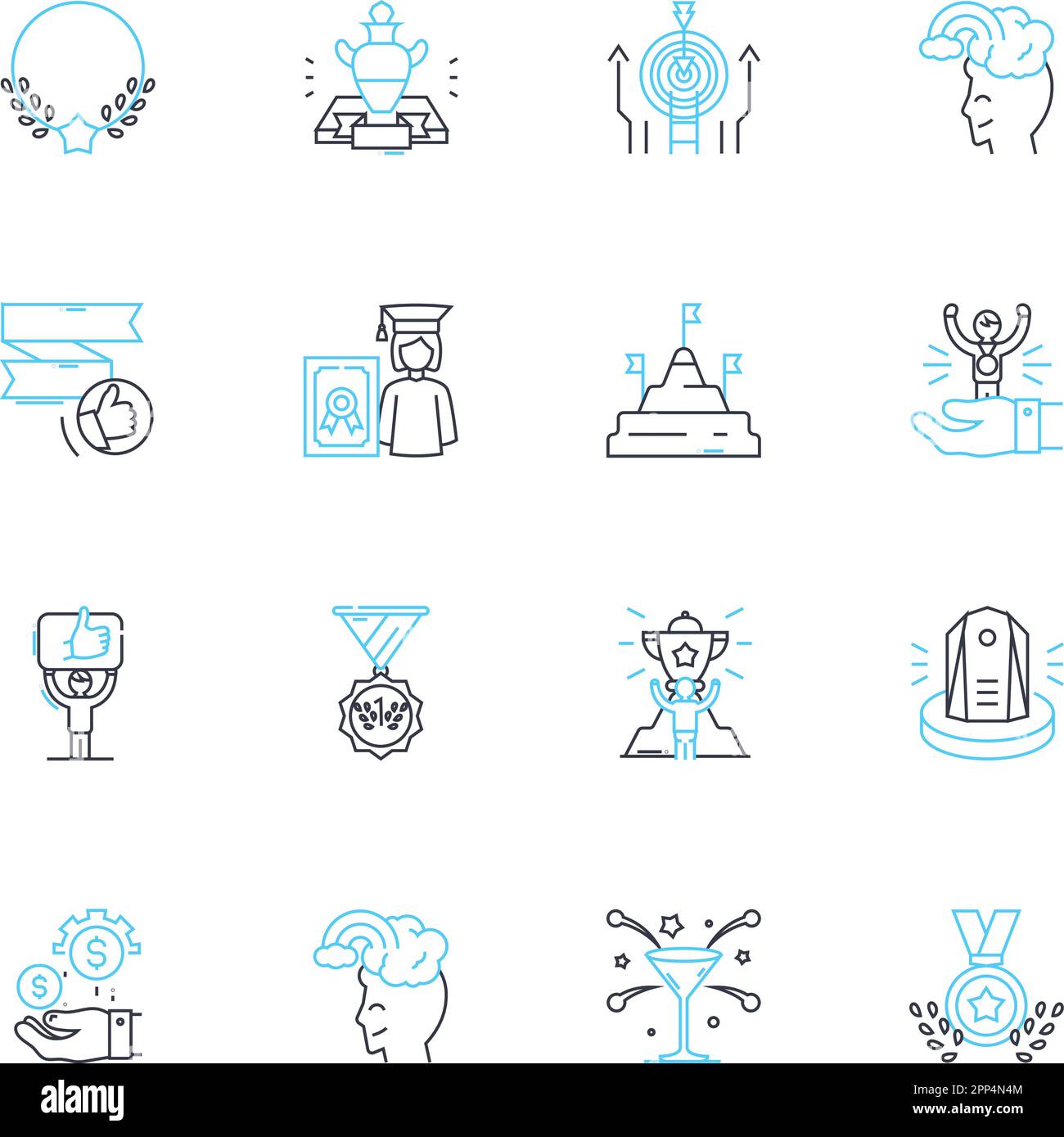 Playification linear icons set. Gamification, Engagement, Rewards ...