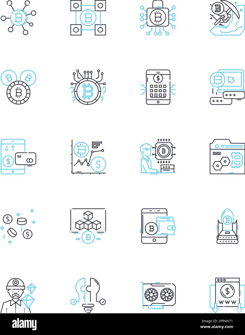 Brain Training Linear Icons Set Cognition Focus Memory Attention