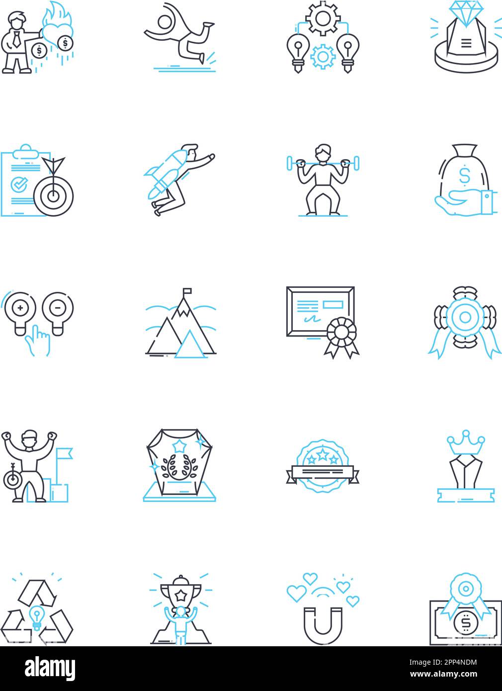 Personal Growth linear icons set. Transformation, Mindset, Evolution ...