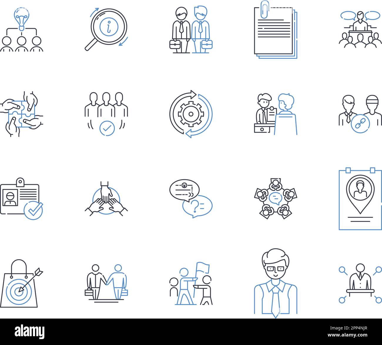 Administration Ideation Line Icons Collection Streamline Optimization