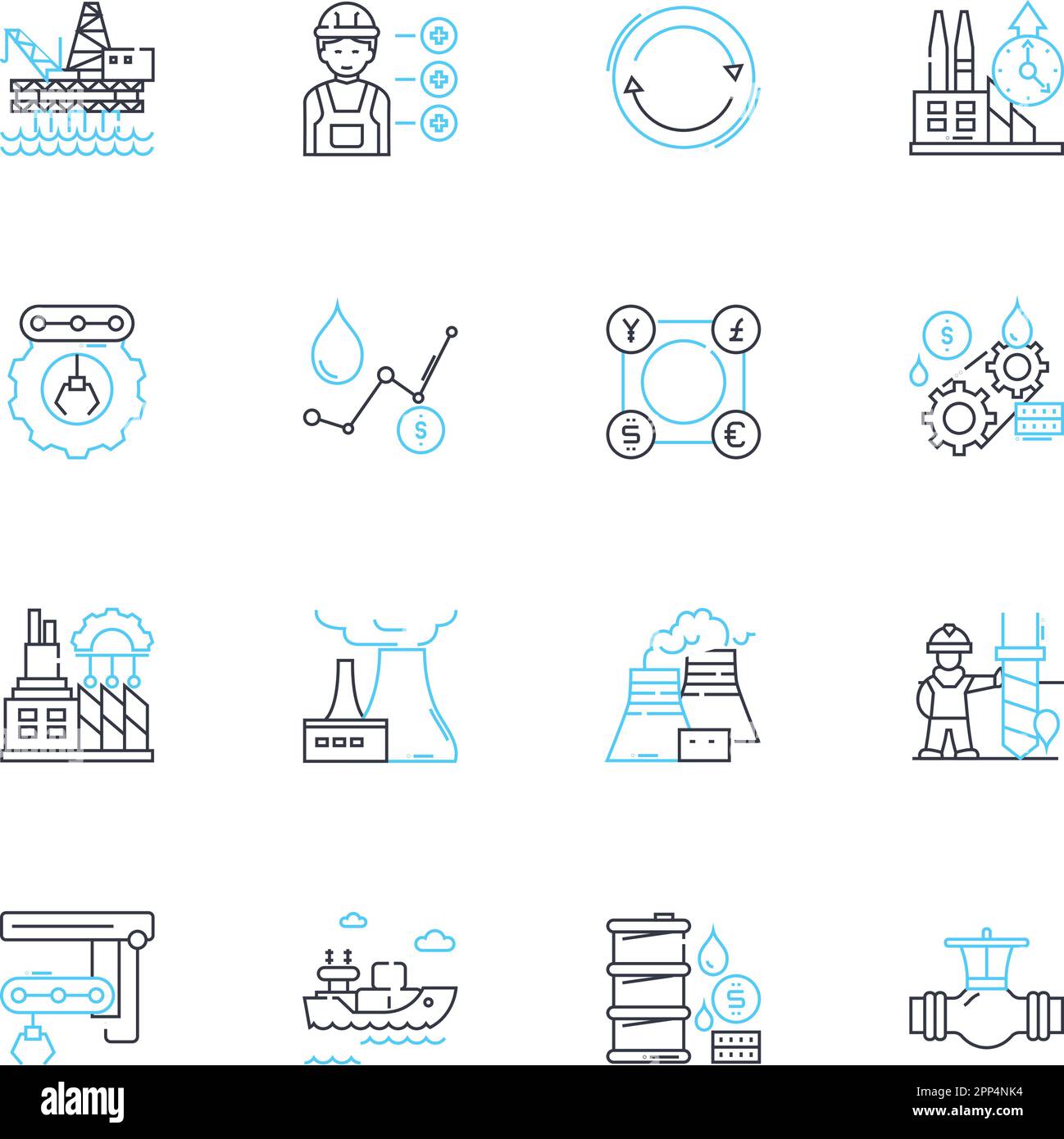 Business world linear icons set. Efficiency, Innovation, Growth ...