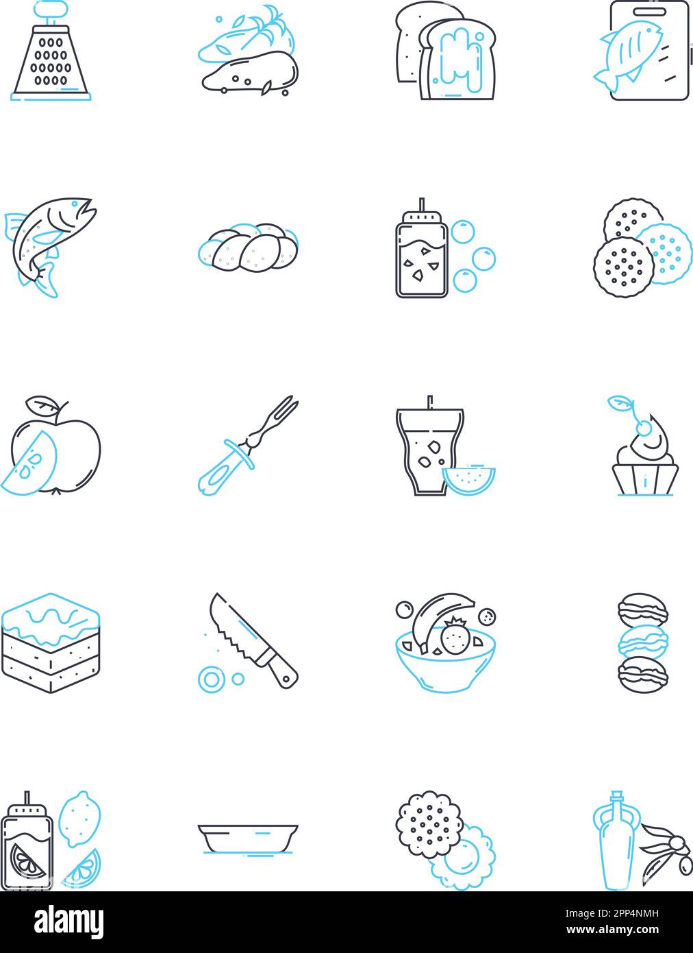 Food court linear icons set. Dining, Cuisine, Fast-food, Cuisine ...