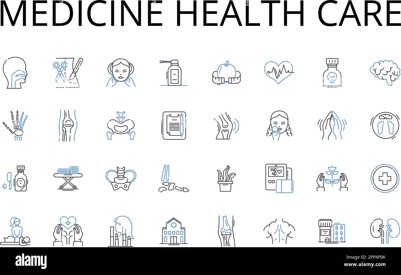 Medicine health care line icons collection. Healthcare, Pharmaceuticals ...