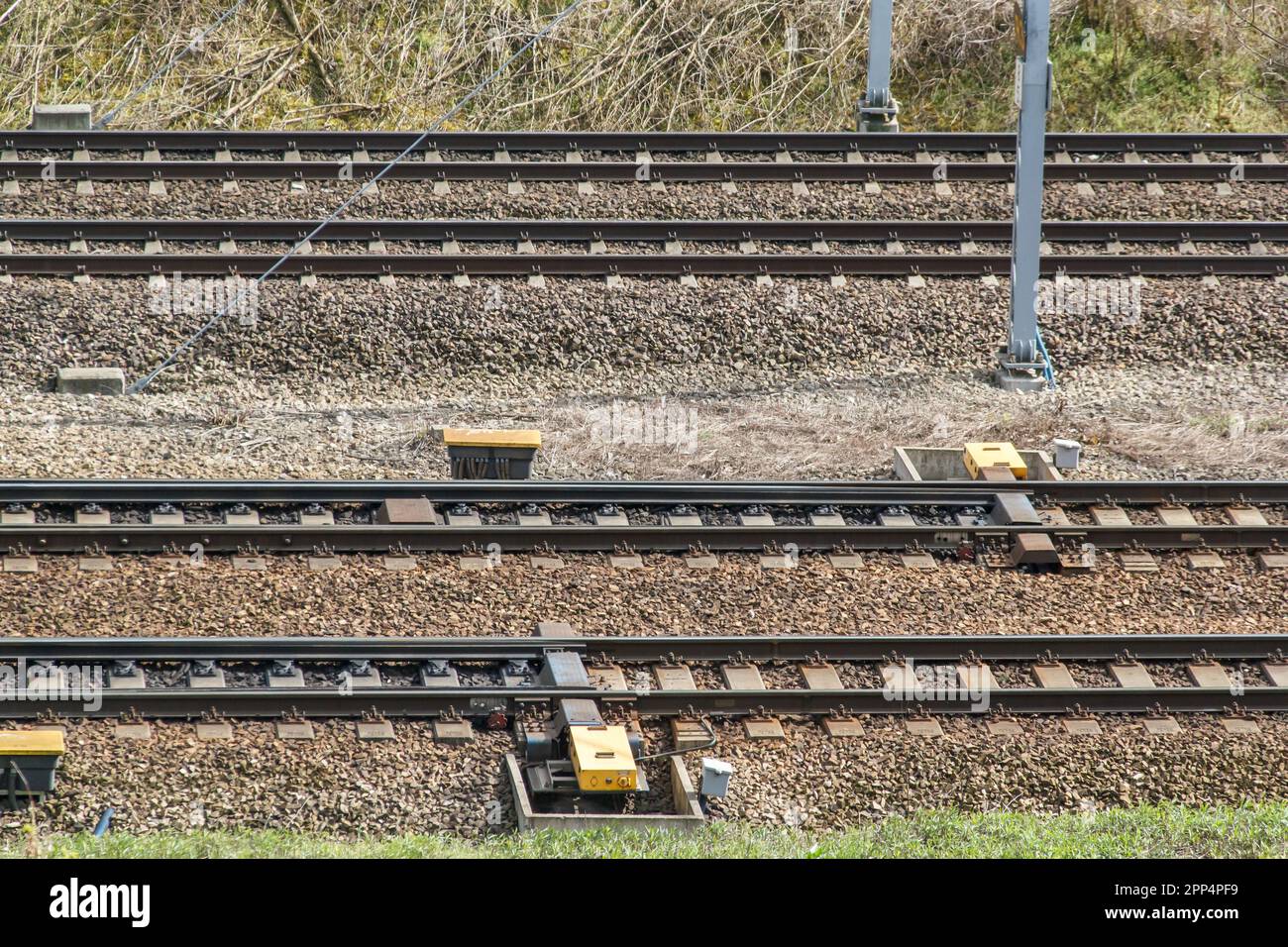 Empty railroad track hi-res stock photography and images - Alamy