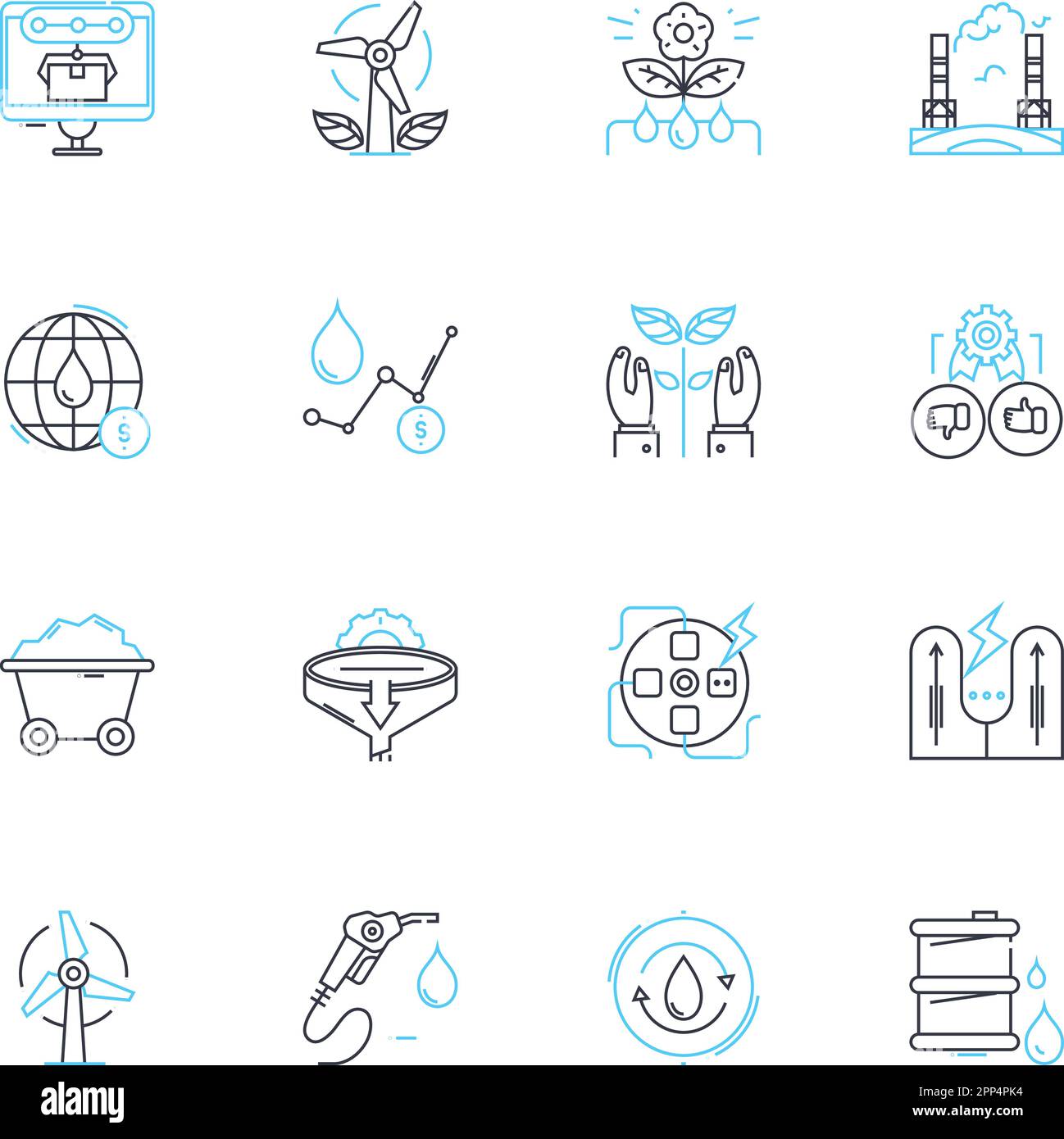 Renewable energy linear icons set. Solar, Wind, Hydro, Geothermal ... Renewable energy linear icons set. Solar, Wind, Hydro, Geothermal ...