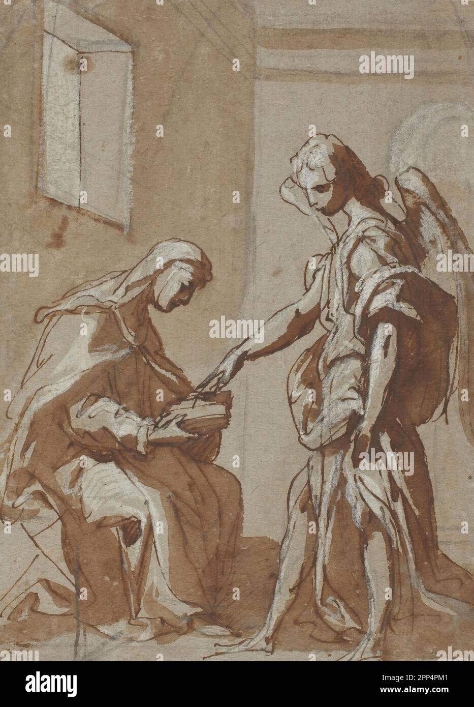 ALESSANDRO TIARINI/ Aparición de un ángel a una monja en su celda ...