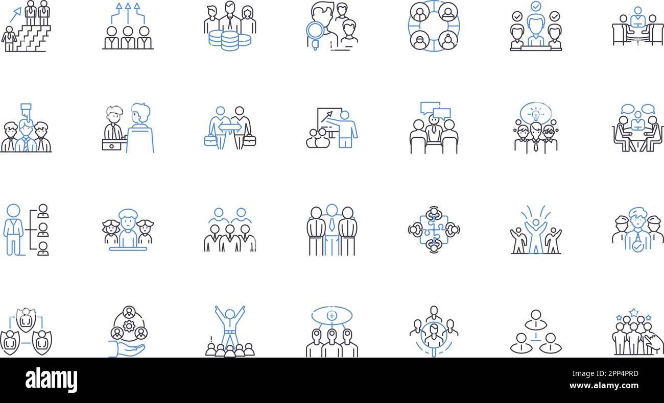 Trio threesome line icons collection. Ensemble, Threesome, Trio, Triple ...