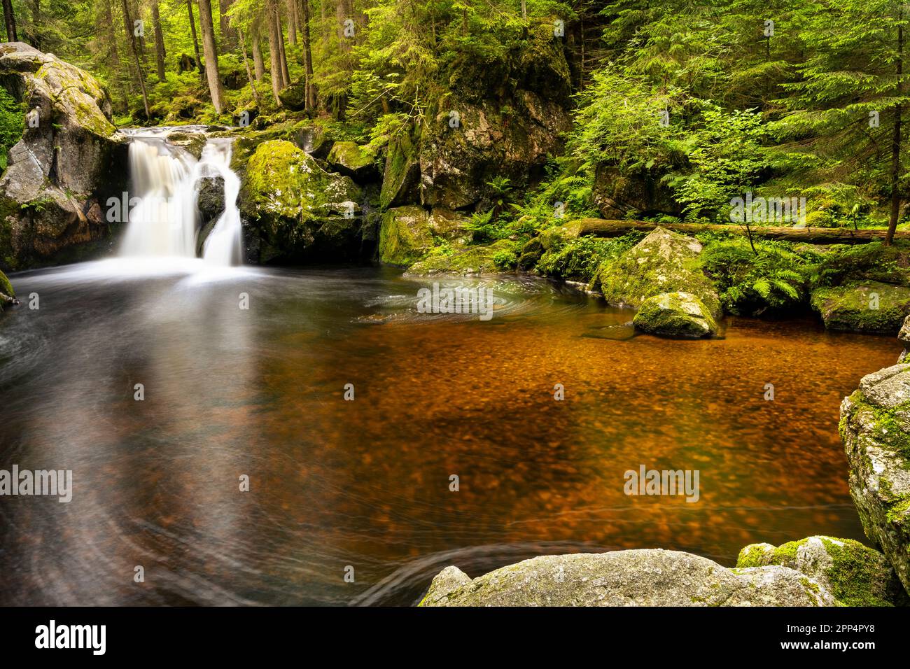 A waterfall in the Black Forest named Krai Woog Gumpen ...