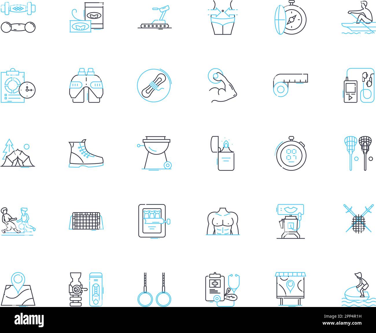 Balanced living linear icons set. Harmony, Equilibrium, Wellness ...