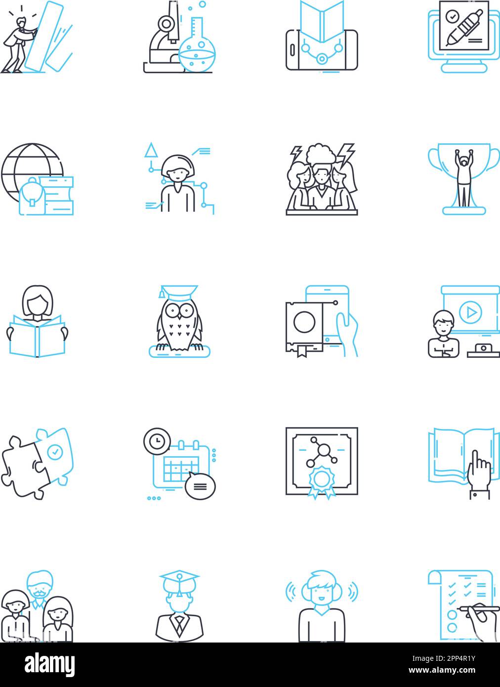 Professional Development linear icons set. Learning, Growth ... Professional Development linear icons set. Learning, Growth ...