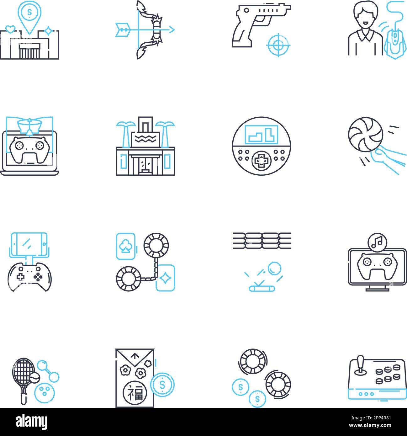 Musical instrument linear icons set. Piano, Guitar, Drums, Violin ...