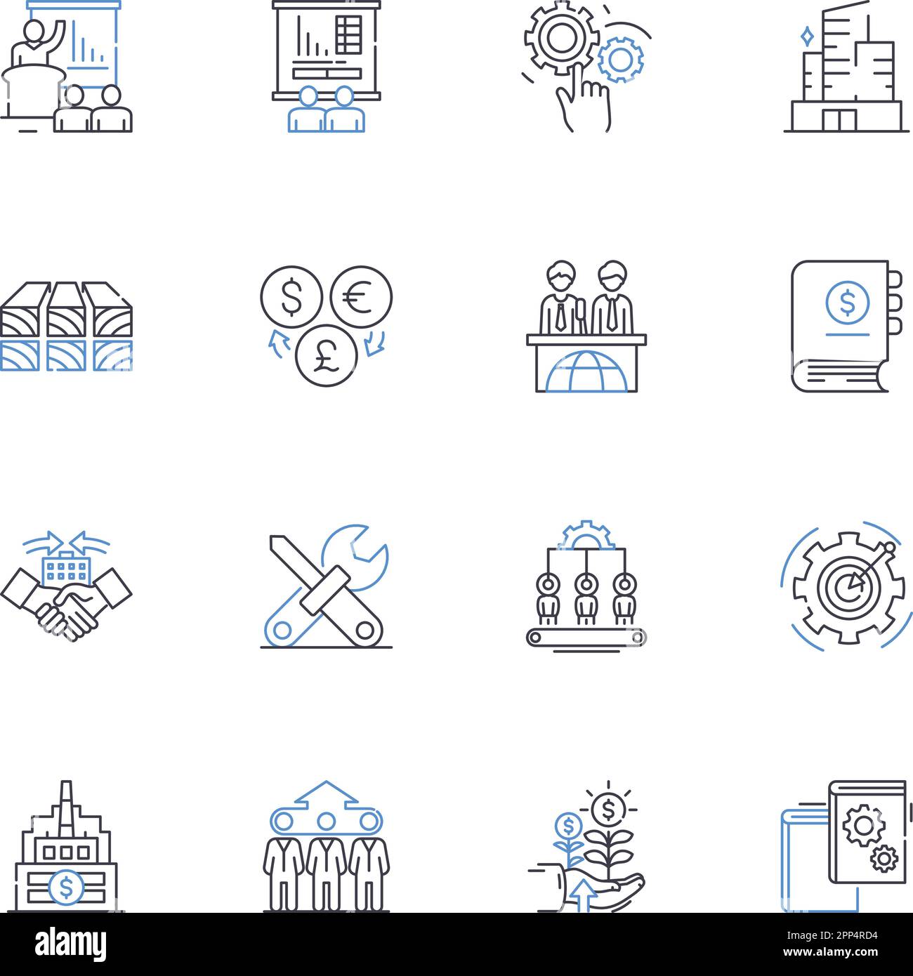 Consumer Service Line Icons Collection Satisfaction Assistance