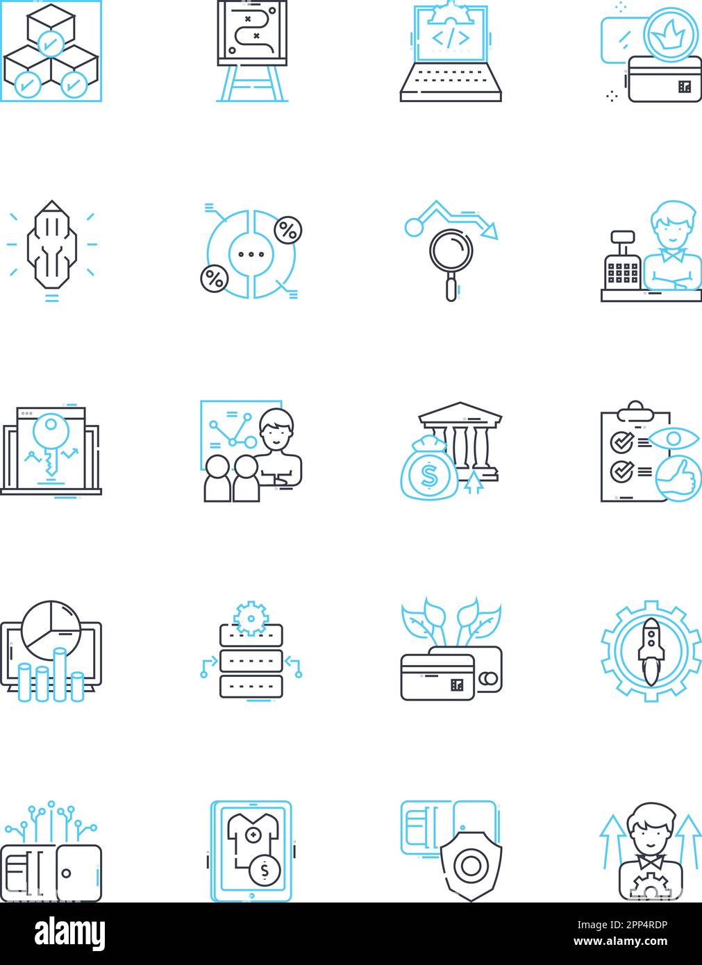 Cash income linear icons set. Earnings, Pay, Profit, Income, Wages ...