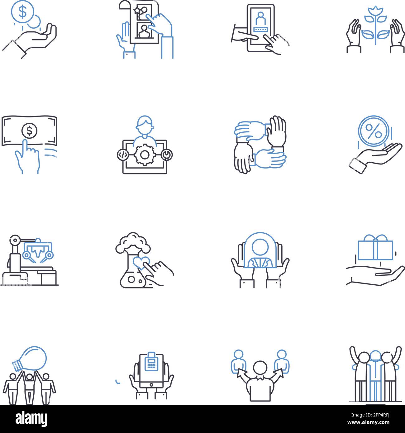 Inspection line icons collection. Evaluation, Assessment, Examination ...