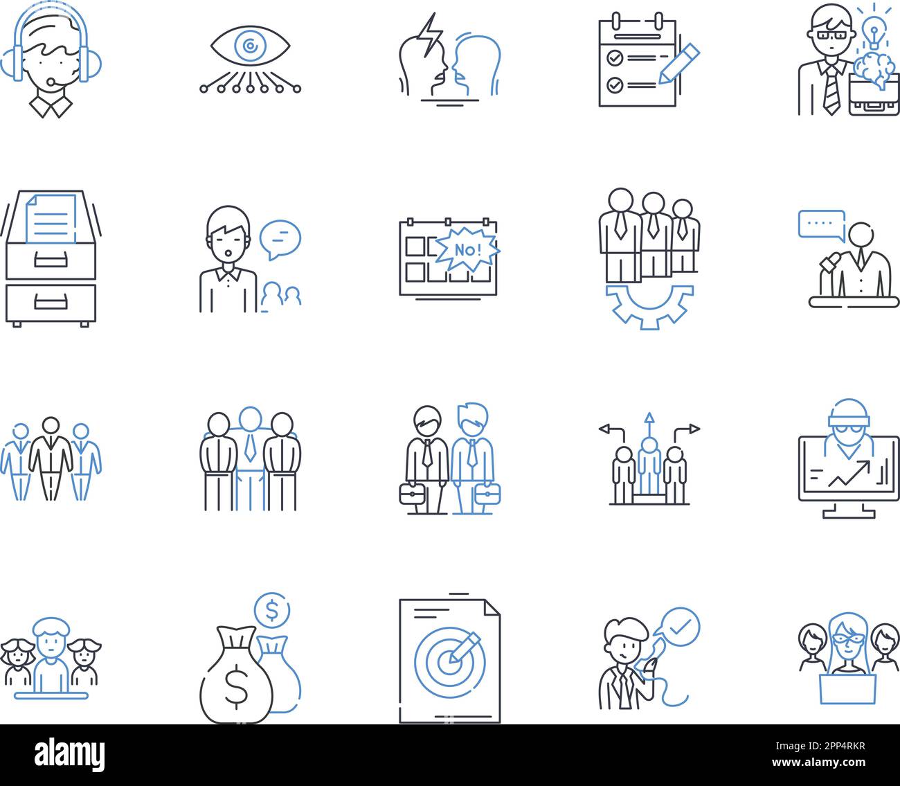 Professional identity line icons collection. Credentialing, Expertise ...