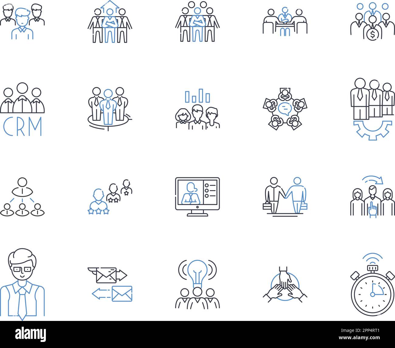 Executive session line icons collection. Confidentiality, Privacy ...