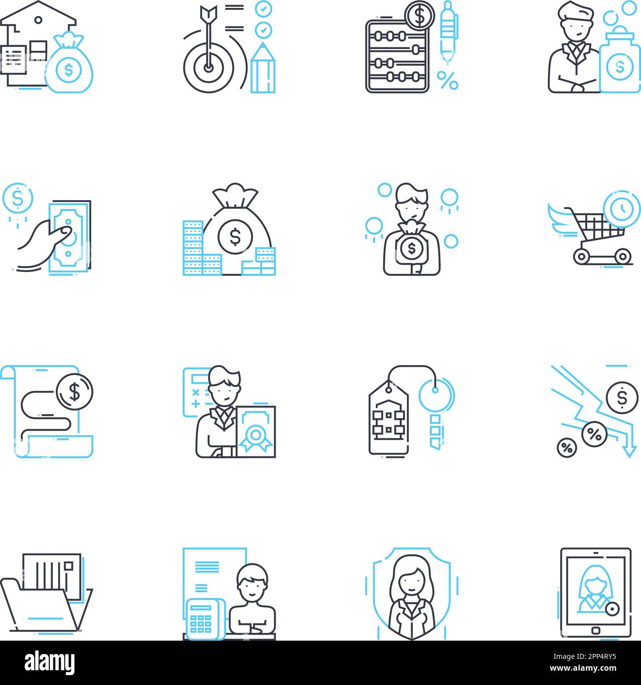Market management linear icons set. Strategy, Branding, Analytics, Segmentation, Competition ...